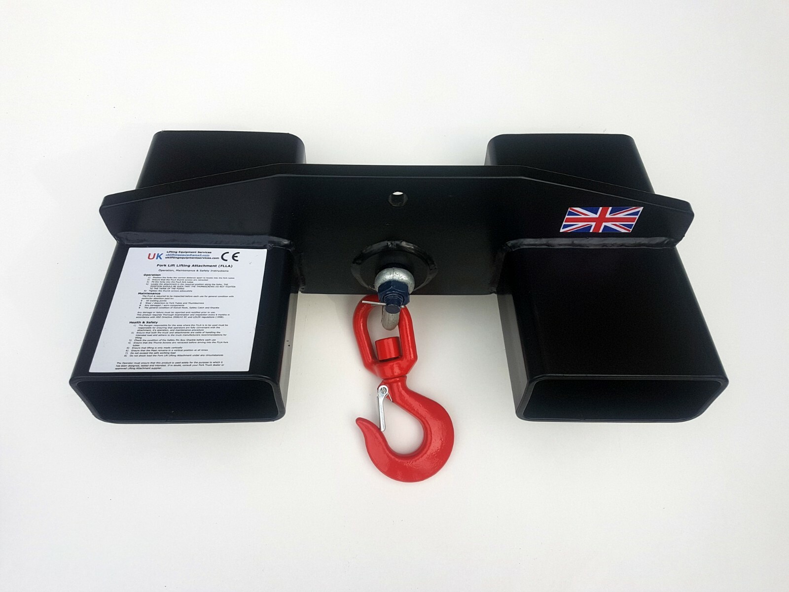 3 Tonne Forklift Lifting Hook Attachment 3000kg Telehandler Crane Jib ...