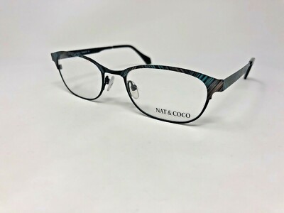 NAT & COCO NC1287 Eyeglasses Frame France 51-19-145 Turquoise Black ...