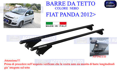 Barre Portatutto Panda 2012 in poi da tetto portapacchi Fiat Panda port ...
