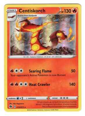 Centiskorch Holo Rare Pokemon TCG Card 010/073 | eBay