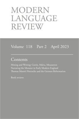 Modern Language Review (118: 2) April 2023 (Paperback or Softback) | eBay