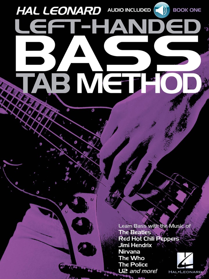 Hal Leonard Left-Handed Bass Tab Method Book 1 for Beginner Bass Guitar ...