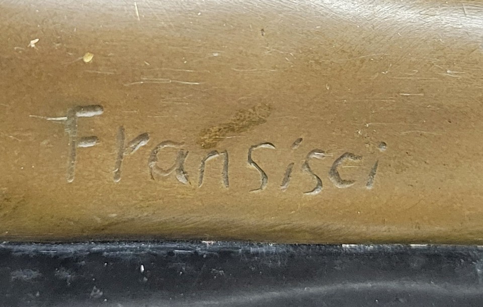 Handmade Lost Wax Method Romance Statue on Marble Base Figurine Decor ...