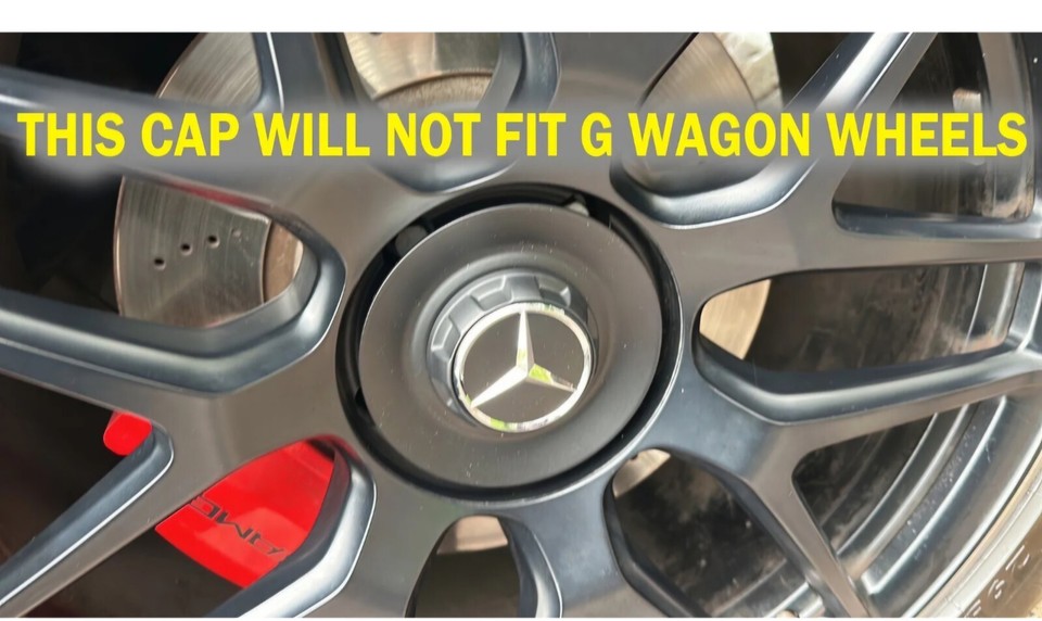 Mercedes Benz C63s E63s CLS63s AMG black center cap wheel hub cover ...