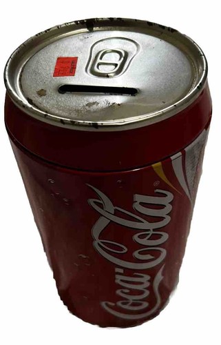 COCA COLA MONEY BOX TIN VINTAGE Bank Saver Coke Collectable Can Bottle ...