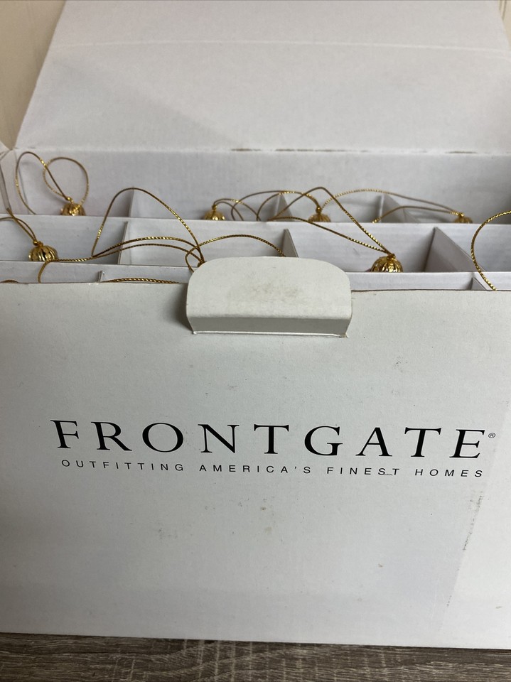 FRONTGATE VINTAGE HOLIDAY COLLECTION SANTA ORNAMENTS SET OF 12 ORIGINAL ...