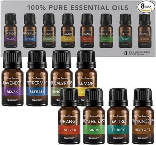 SpaRoom Aromatherapy 100% Pure Essential Oil Starter Kit (Set of 8) | eBay