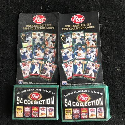 Lot Of Two 1994 Post 94 Collection 30 Card Complete Set Baseball Cards ...