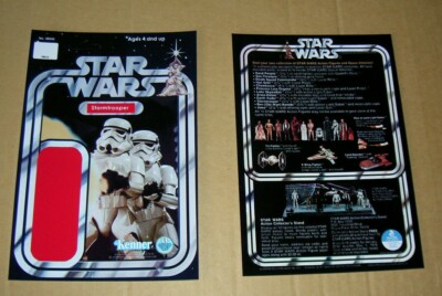 Vintage Star Wars BACKING CARD'S,FIGURES,ORIGINAL SIZE! FRONT + BACKS ...