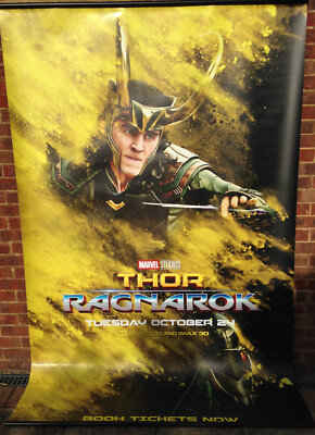 Cinema Banner: THOR RAGNAROK 2017 (Loki) Tom Hiddleston Chris Hemsworth ...