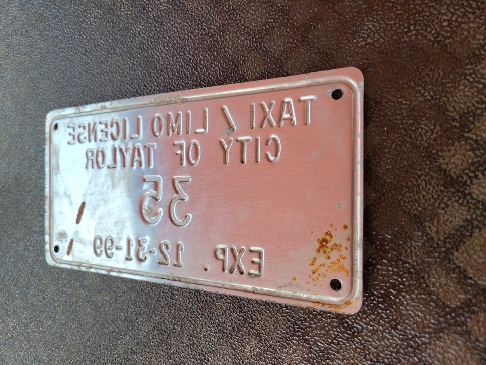 Michigan 1999 Taylor Taxi Cab/Limo license plate #35 | eBay