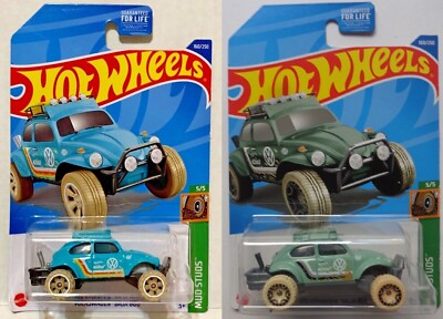 2022 HOT WHEELS GREEN & AQUA VOLKSWAGEN BAJA BUG #160/250 NEW LOT OF 2 ...