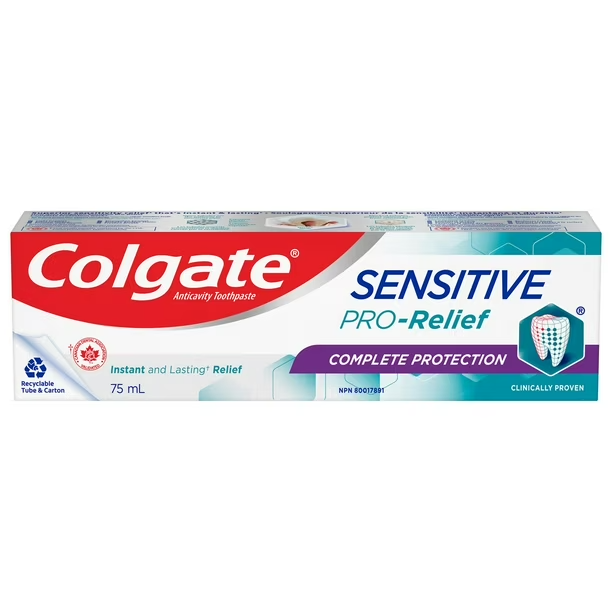 6x Colgate Sensitive Pro-Relief Whitening 75ml Toothpaste with Arginine ...