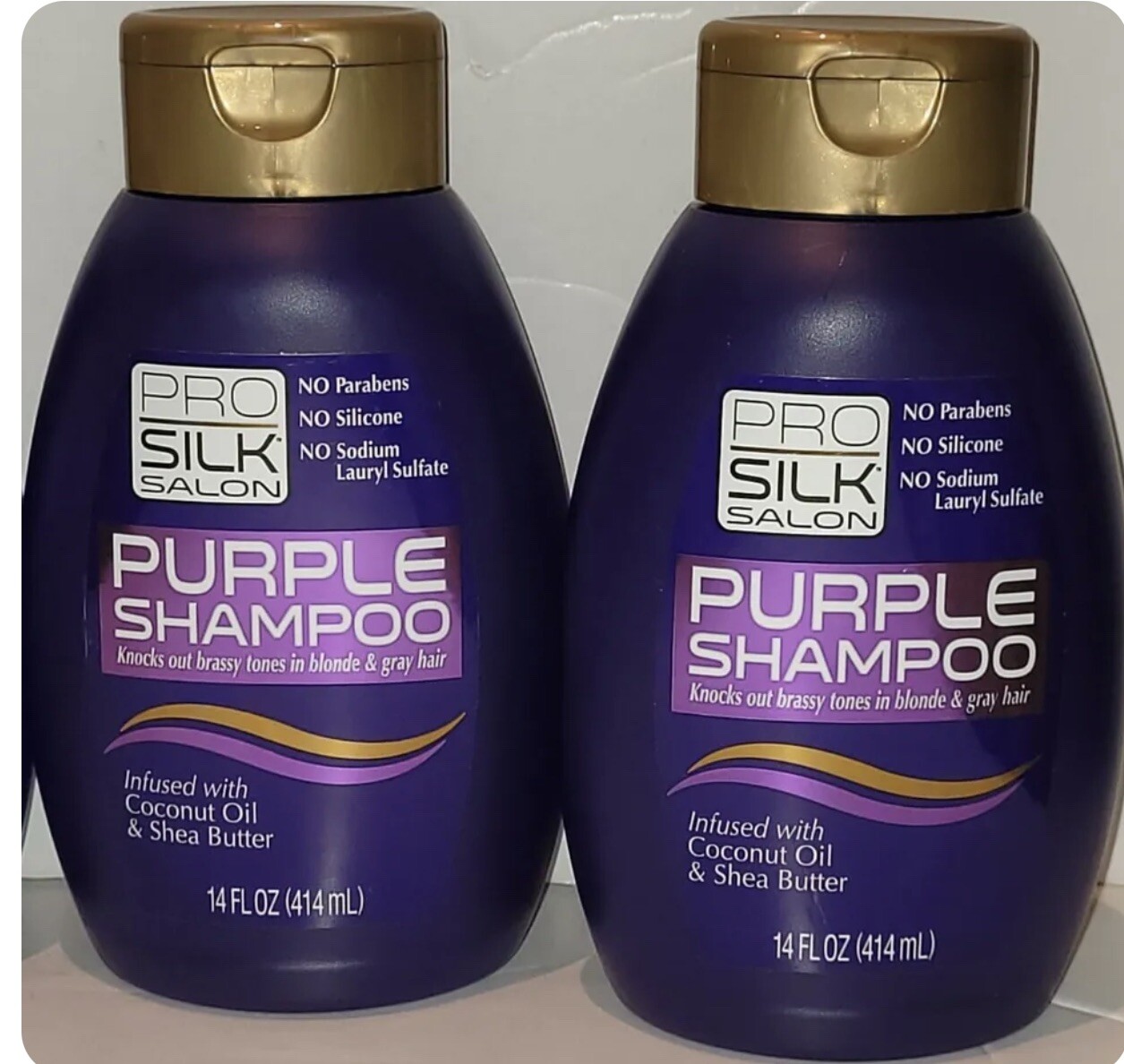 Pro Silk Salon Purple Shampoo Infused with Coconut Oil She Butter 14 oz ...