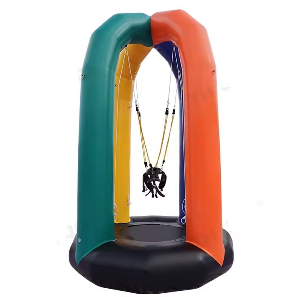 Inflatable Bungee Jump Game Airtight Bounce Jumping Trampoline For Kids ...