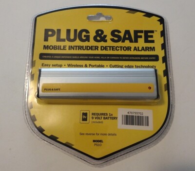 NEW Plug & Safe Mobile Intruder Detector Alarm Wireless Sensor Model ...