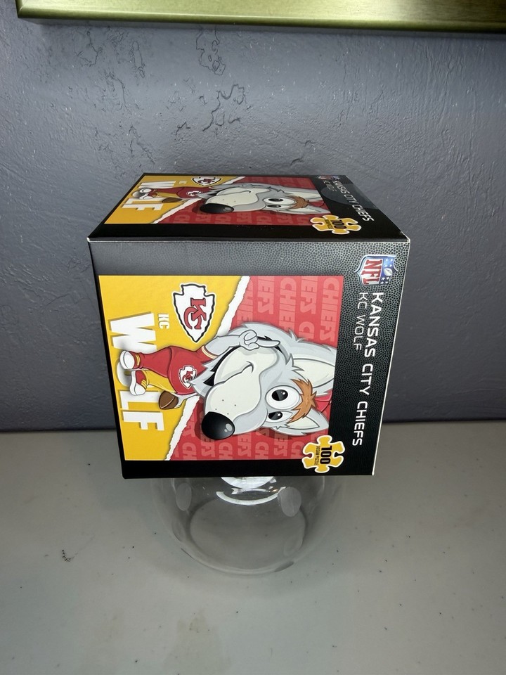 Kansas City Chiefs KC Wolf NFL MasterPieces 100 Piece Jigsaw Puzzle NIB ...