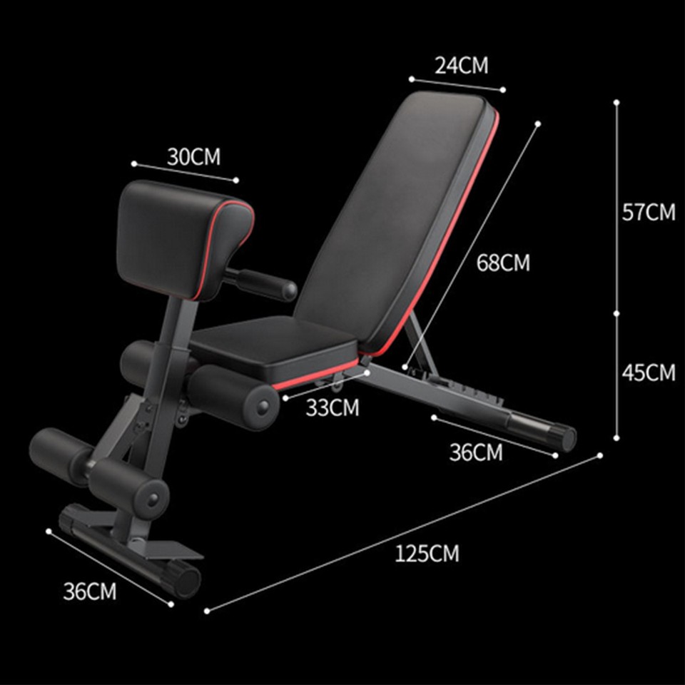 Foldable Dumbbell Weight Bench Incline Training Workout Gym 7 Incline ...