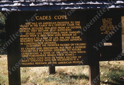 sl51 Original Slide 1958 Cades Cove wooden sign 376a | eBay