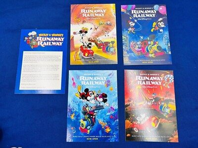 MICKEY'S RUNAWAY RAILWAY Original Disney Cast Member Exclusive PostCard ...