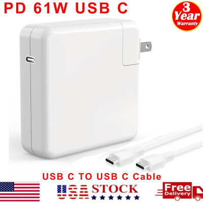 61W USB C Adapter Charger For Apple MacBook Pro A1708 2016 -2020 | eBay