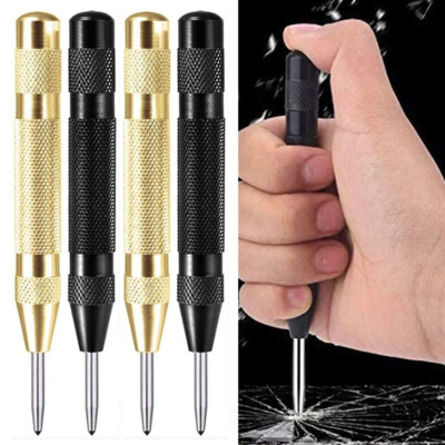 4PCS Automatic Center Punch Strike Spring Loaded Marking Starting Hole ...