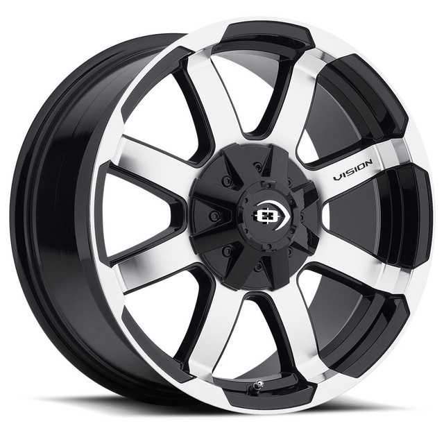 One 16x6.5 Vision 413 Valor 5x130 45 Black Machined Wheel Rim 84 Alloy ...