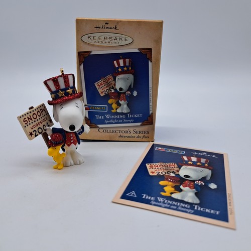 Hallmark Keepsake Ornament THE WINNING TICKET 2004 Spotlight on Snoopy ...
