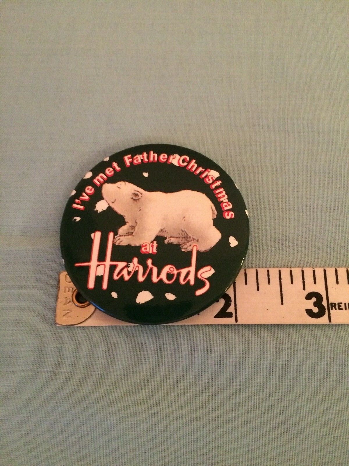 Vintage "I've met Father Christmas at Harrods" London Lapel Badge ...