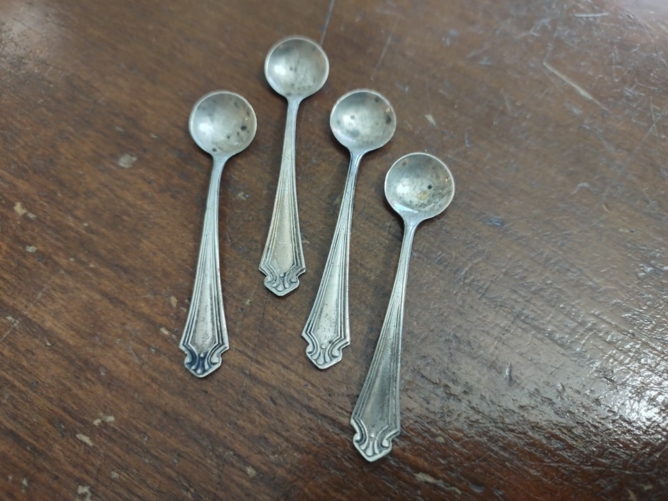 Baker-Manchester Sterling Silver Mini Spoons, 4, Stamped, Orig. Box, 2 ...
