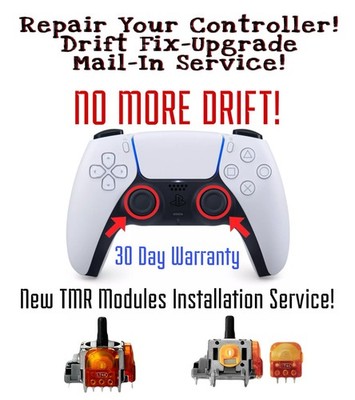 PS5 Controller TMR Joystick Drift Repair/ Upgrade Mail-In Installation ...