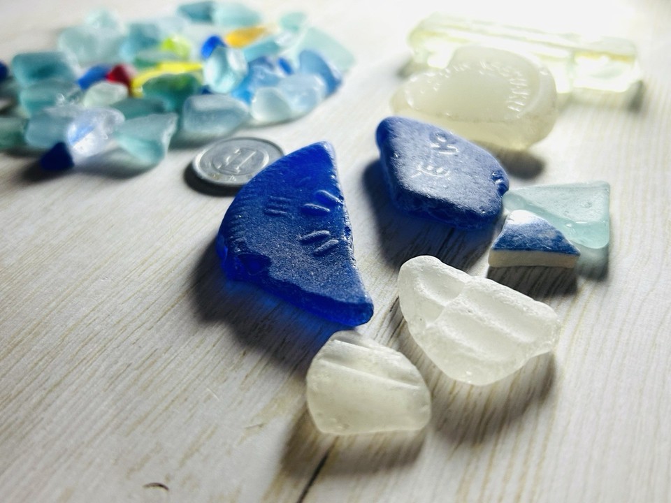 japanese sea glass Surf-Tumbled beach glass rare mix🪼🐟 | eBay
