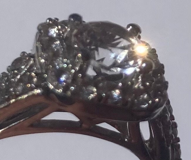 Vintage Sterling Silver Ring, SK9, Nice Platinaire Diamond Ring, Tested ...