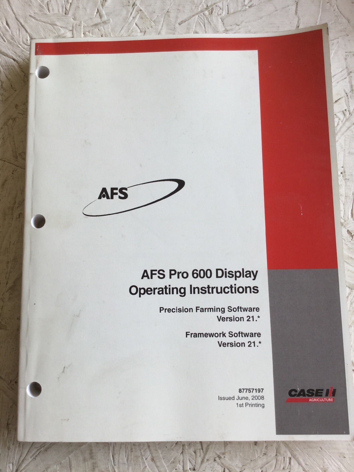 Case AFS Pro 600 Display Operators Manual | eBay