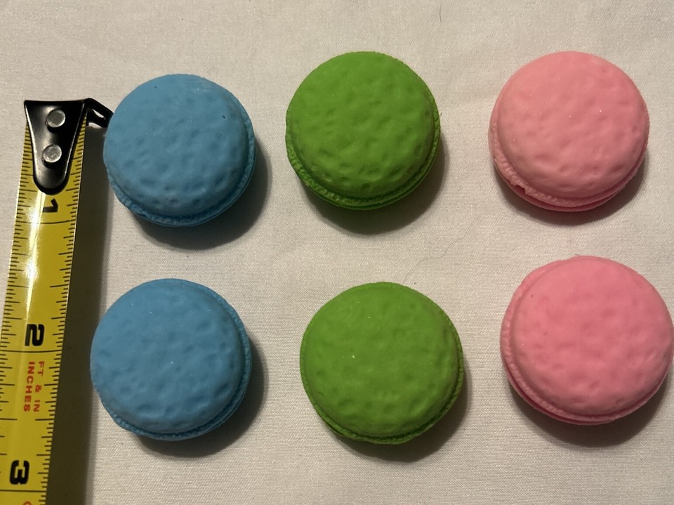 6 Macarone Cookie Eraser Puzzles. Used | eBay