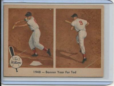 1959 Fleer Baseball Card 1948 Teds Banner Year Ted Williams Red Sox NR ...