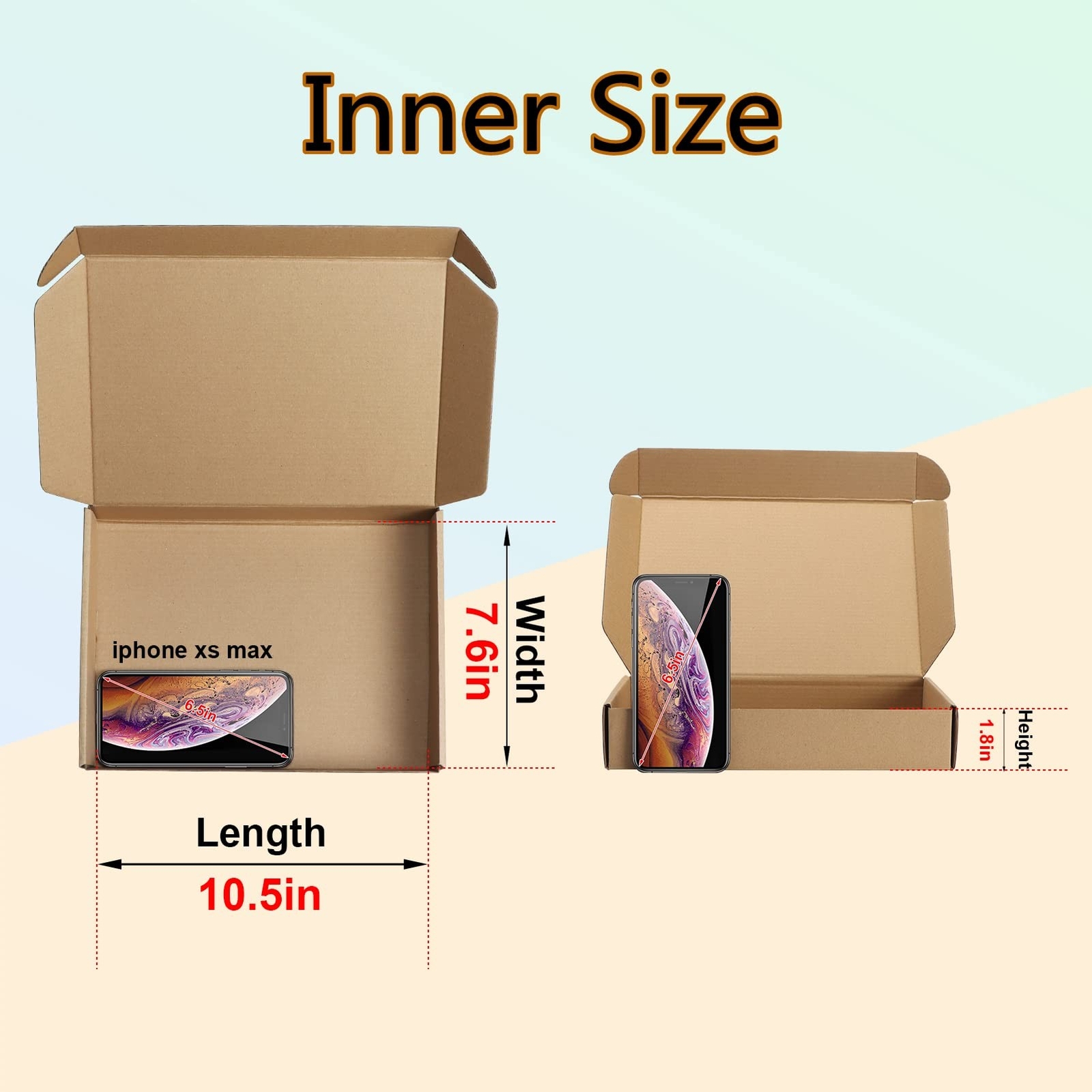 MEBRUDY 11x8x2 Inches Shipping Boxes Pack of 25, Small Corrugated ...