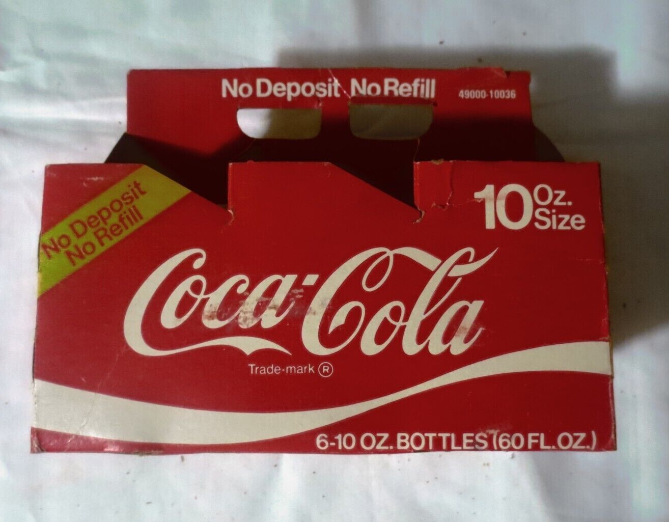 Coca-Cola with Curve 6 Pack Carrier Carton 10oz No Deposit No Refill ...