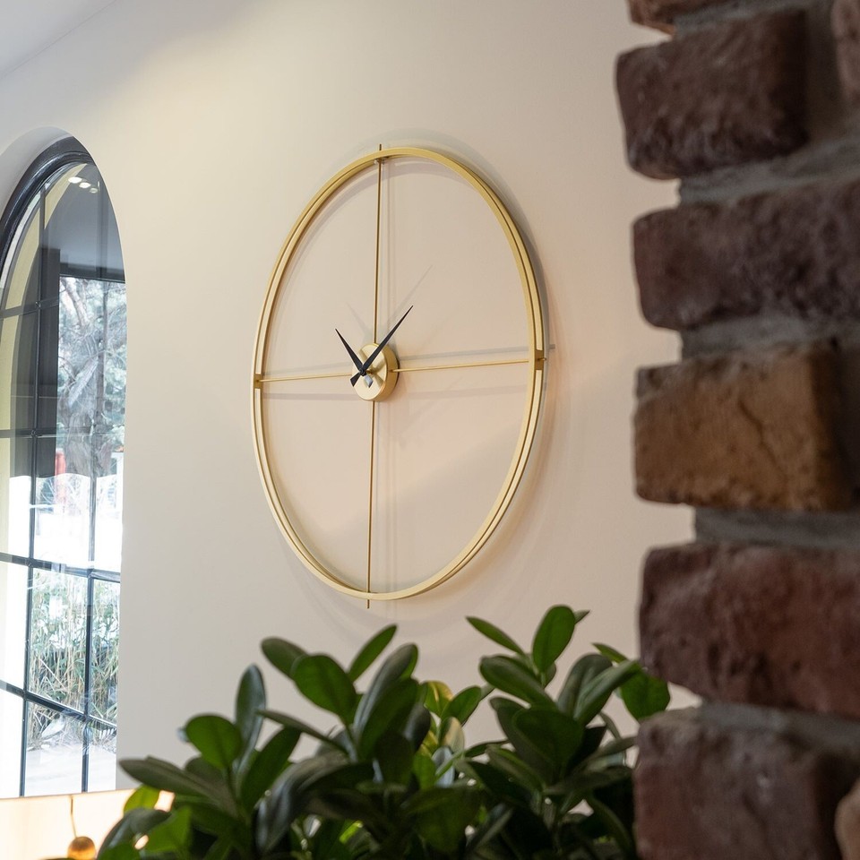 Modern Metal Wall Clock, Large Wall Clock, Non-Ticking Clocks for Wall ...