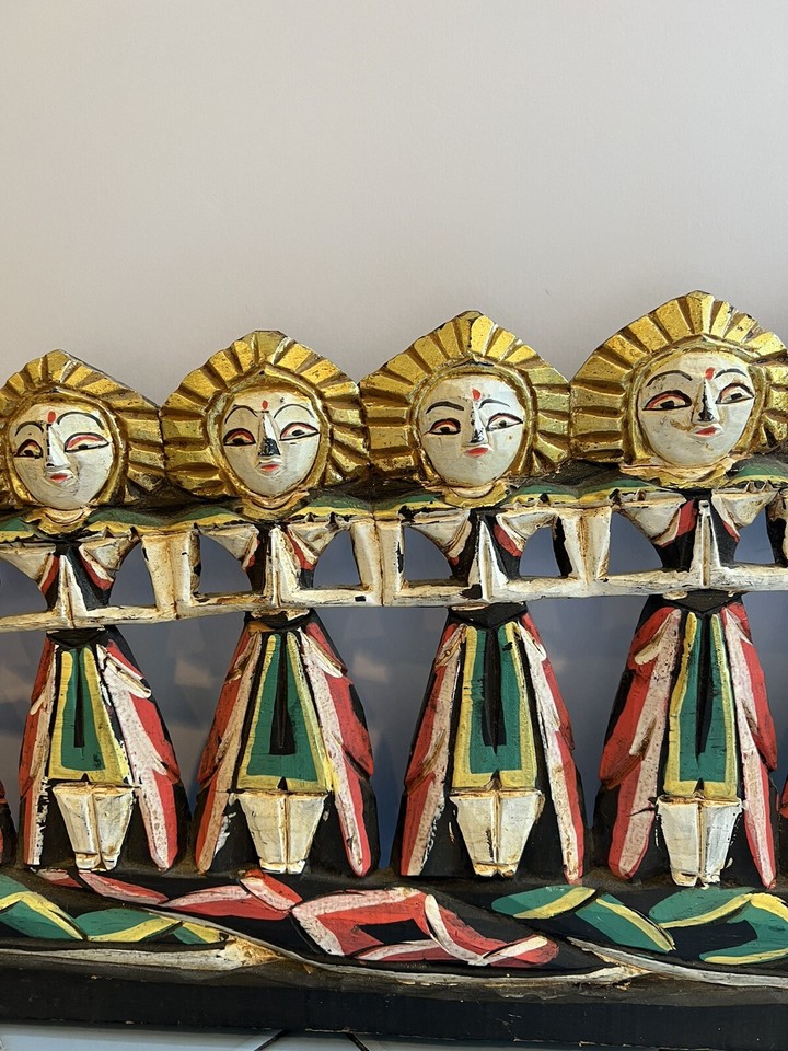 Bali Carved Relief Wood Sculpture Panel Balinese Architectural Melasti ...