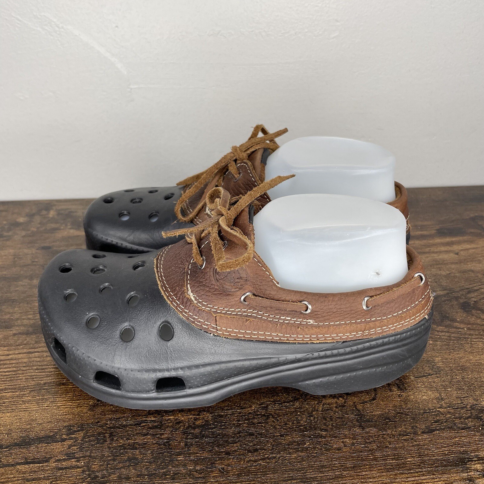 Crocs Islander Pit Crew Leather Lace Comfort Clogs Sh… - Gem