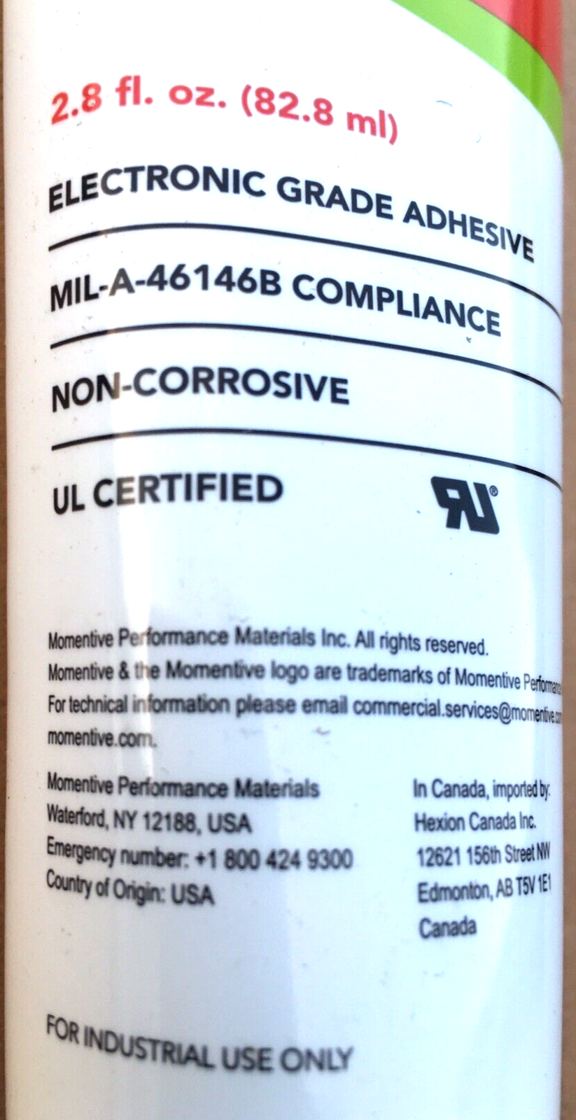 Momentive RTV162 One Part Silicone Sealant 2.8 Oz White for sale online ...