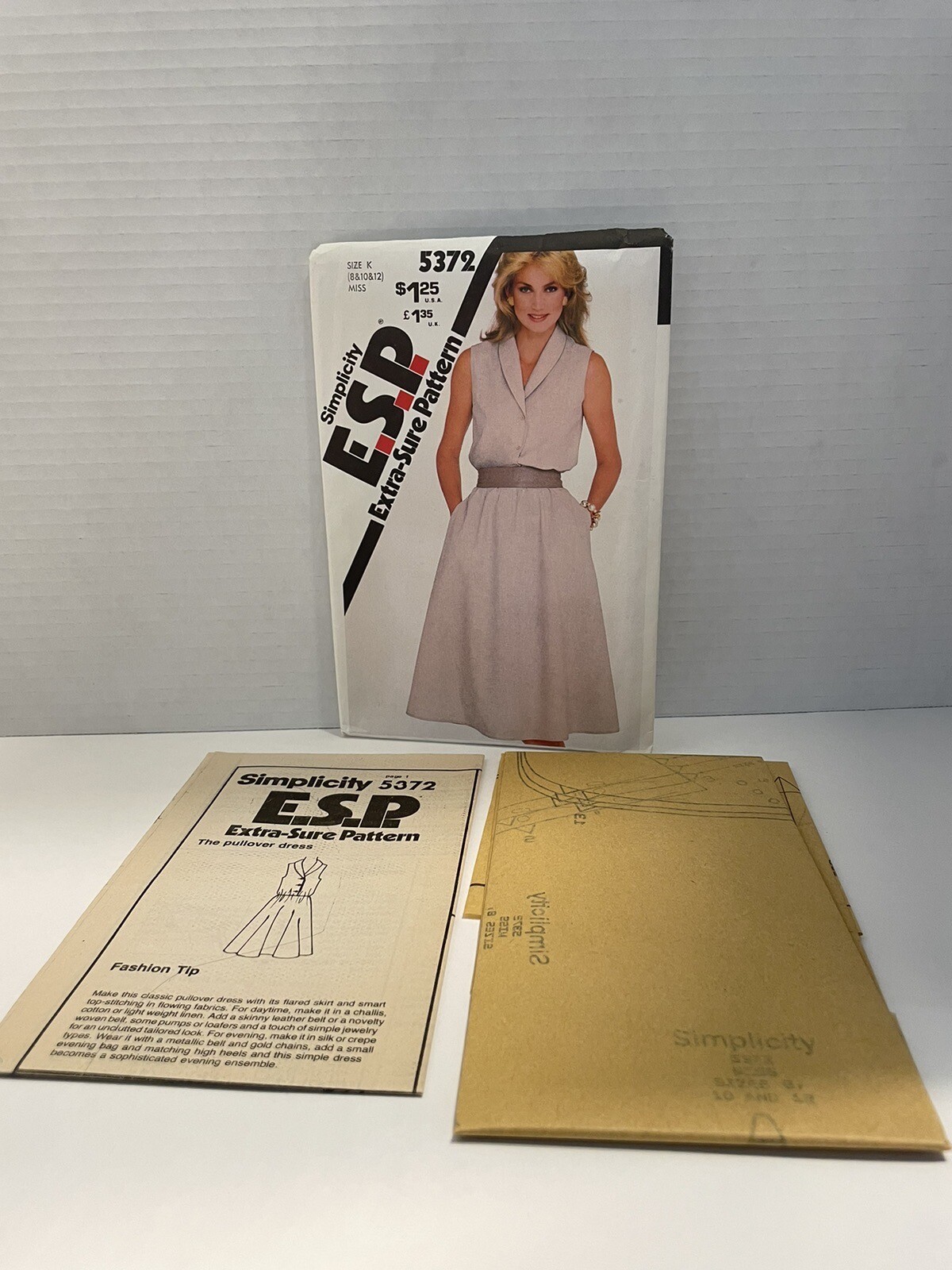 Simplicity Sewing Pattern ESP 5372 Size K 8-10-12 Extra Sure Patt ern ...