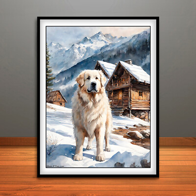 Great Pyrenees Print, Poster, Dog Wall Art, Animal Decor | eBay