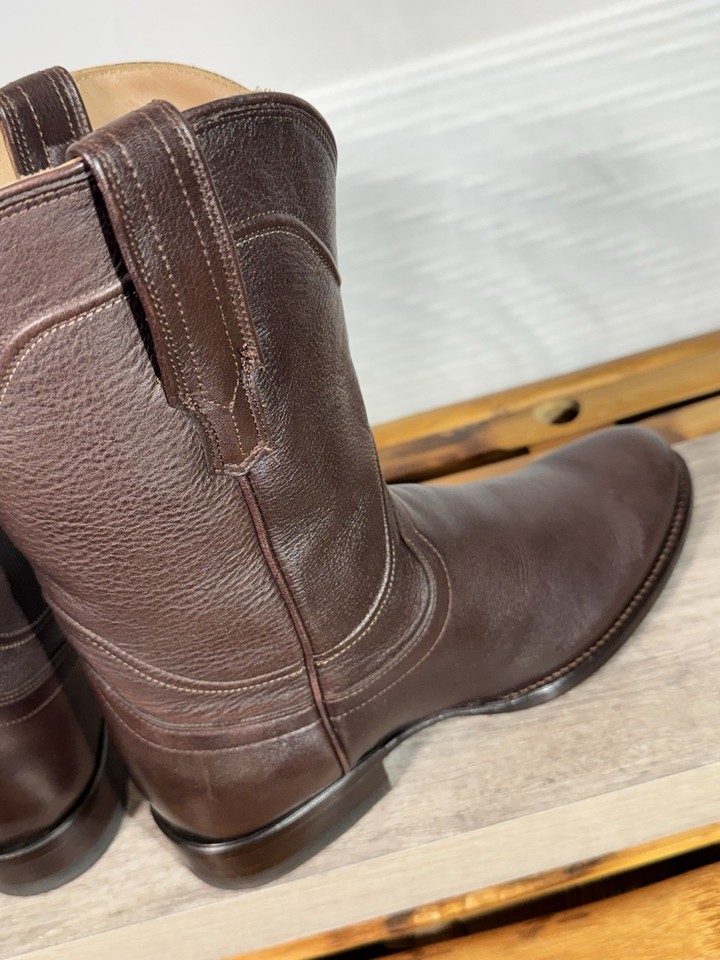 Tecovas The Earl Men’s Roper Boots Calf Leather Size 9 EE Bourbon 91754 ...