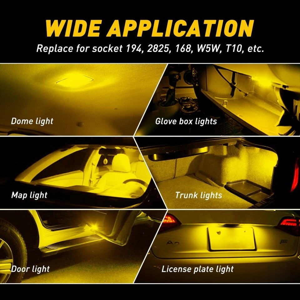 LED Amber 168 192 194 T10 for Ford F-150 2004-2020 Front Side Marker ...