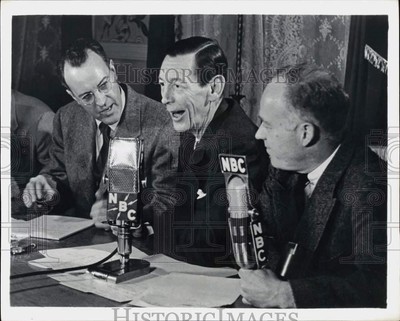 1952 Press Photo NBC newsmen George Hicks, W. W. "Bill" Chaplin & Leon ...
