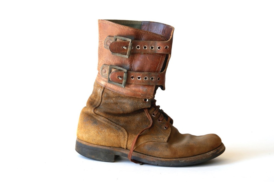WW2 US Army Military M1943 M43 Double Buckle Combat Boots Shoes 8 1/2e ...