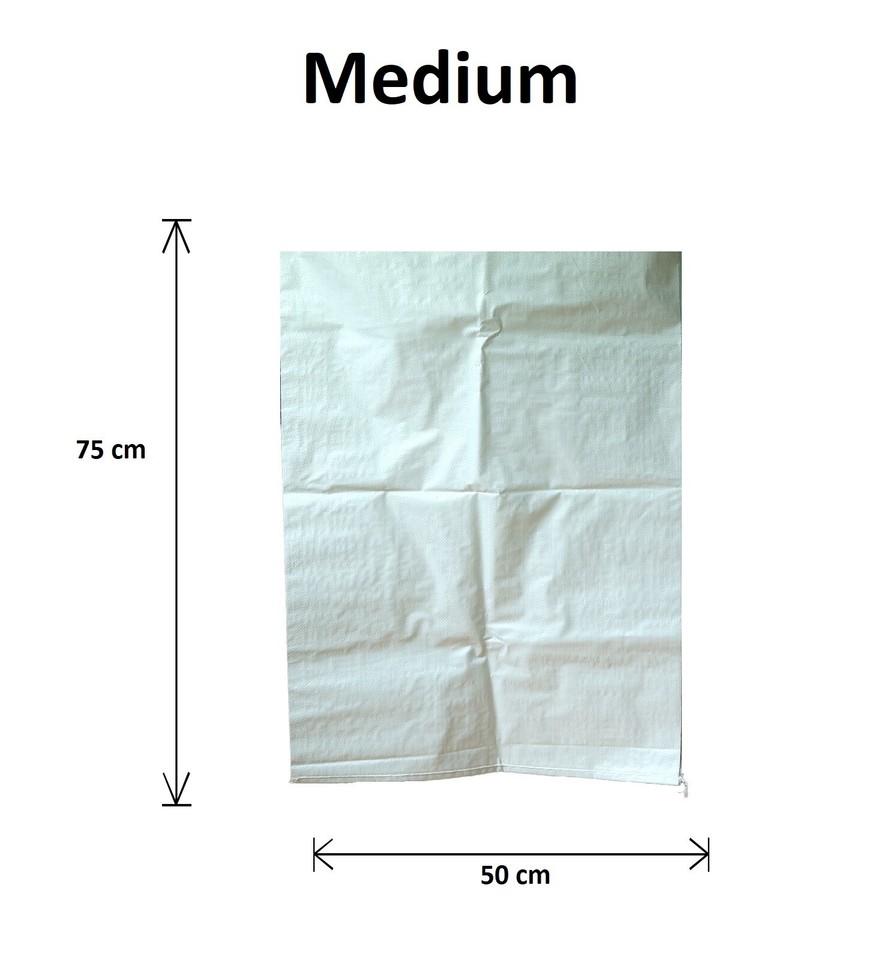 50 Large & Extra Large Woven Polypropylene WPP Sacks Strong Rubble Bags ...