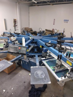 Reconditioned M&R Gauntlet II 8 Color 10 Station Screen Printer with ...